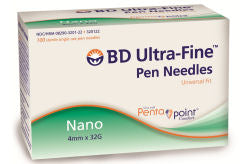 BD Ultra Fine Pen Needles Nano 90's (Now Embecta) – Diabetic Promotions